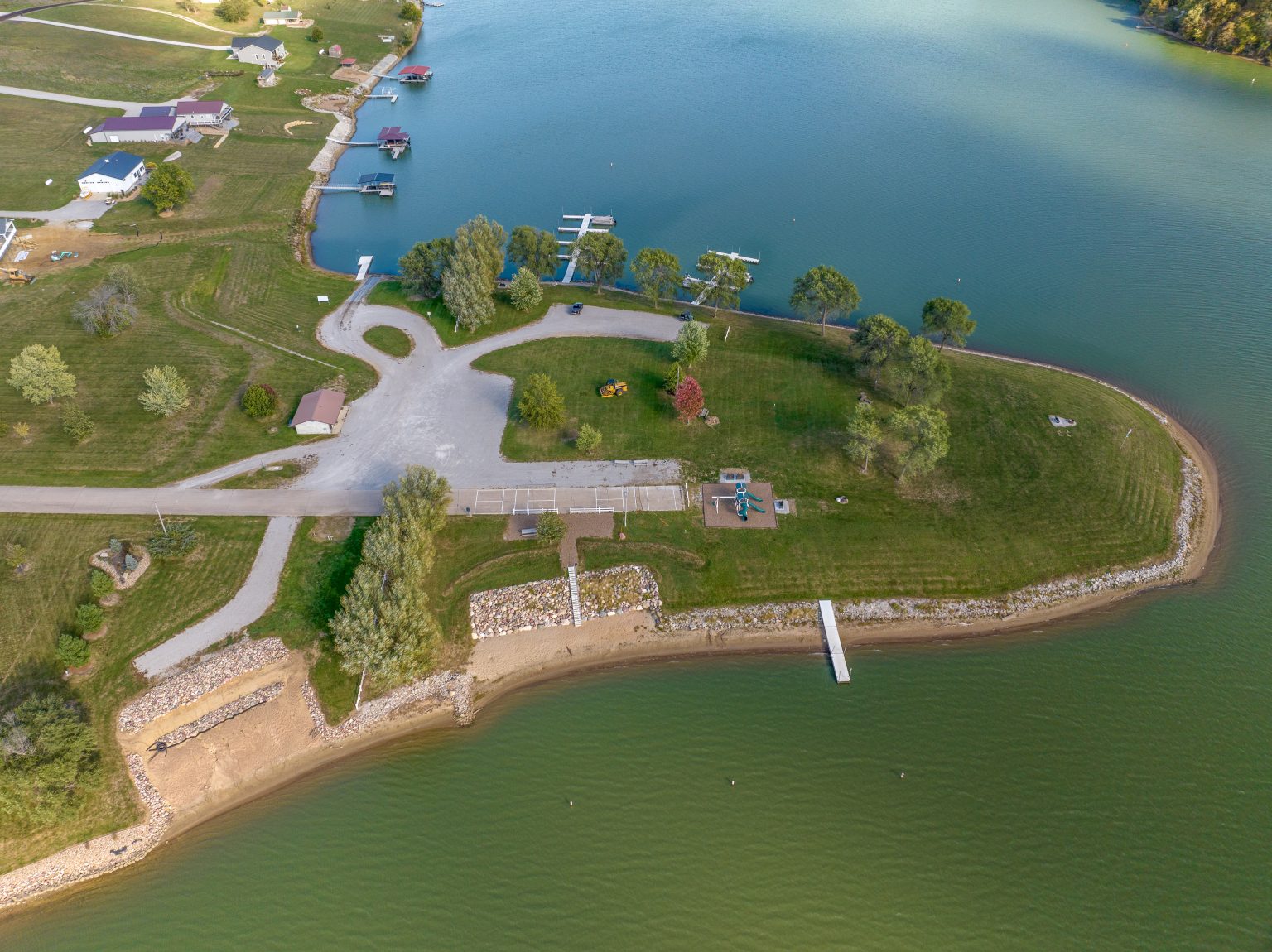 Sundown Lake Moravia, IA Swimming Beach and Common Area
